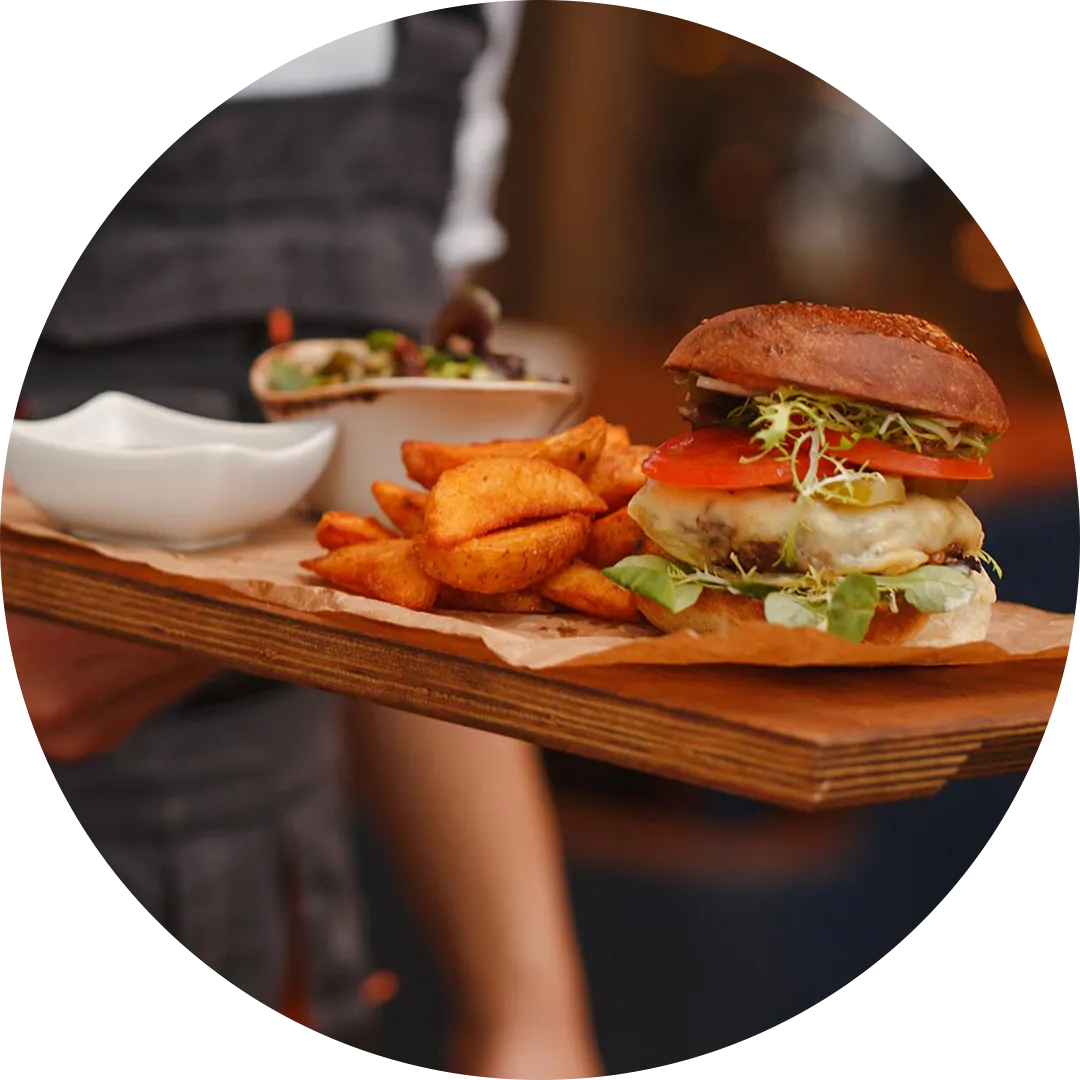 Graphic showing food businesses served by Ecoil.